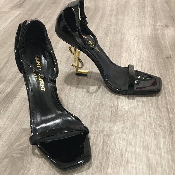 Saint Laurent | Shoes | Ysl Oypum Snake Heeled Sandals 37 | Poshmark